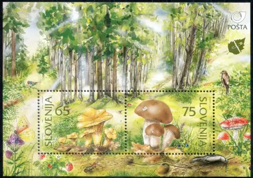 Slovenia postage stamps year 1996 Plants of Slovenia – Mushrooms